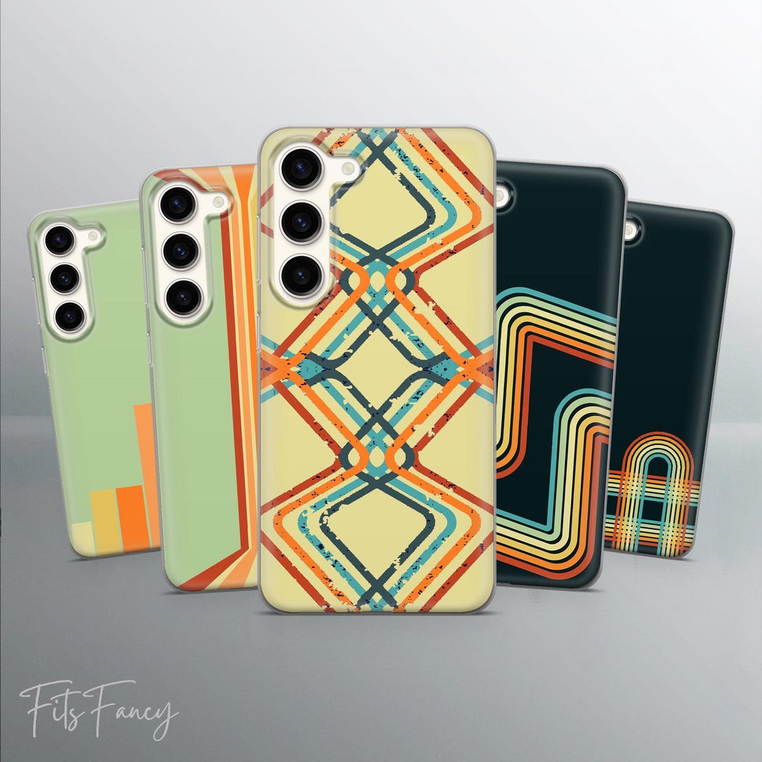 70s Style Phone Cases Aesthetic Cover for Samsung S24 Ultra, S23fe, A55 ...