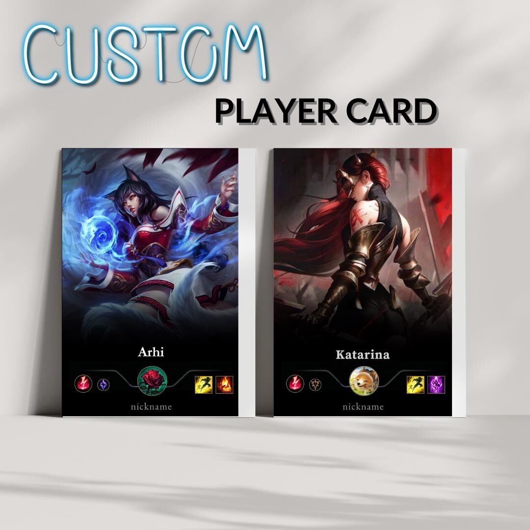 Custom League of Legends Digital Poster Personalized Champion Art ...