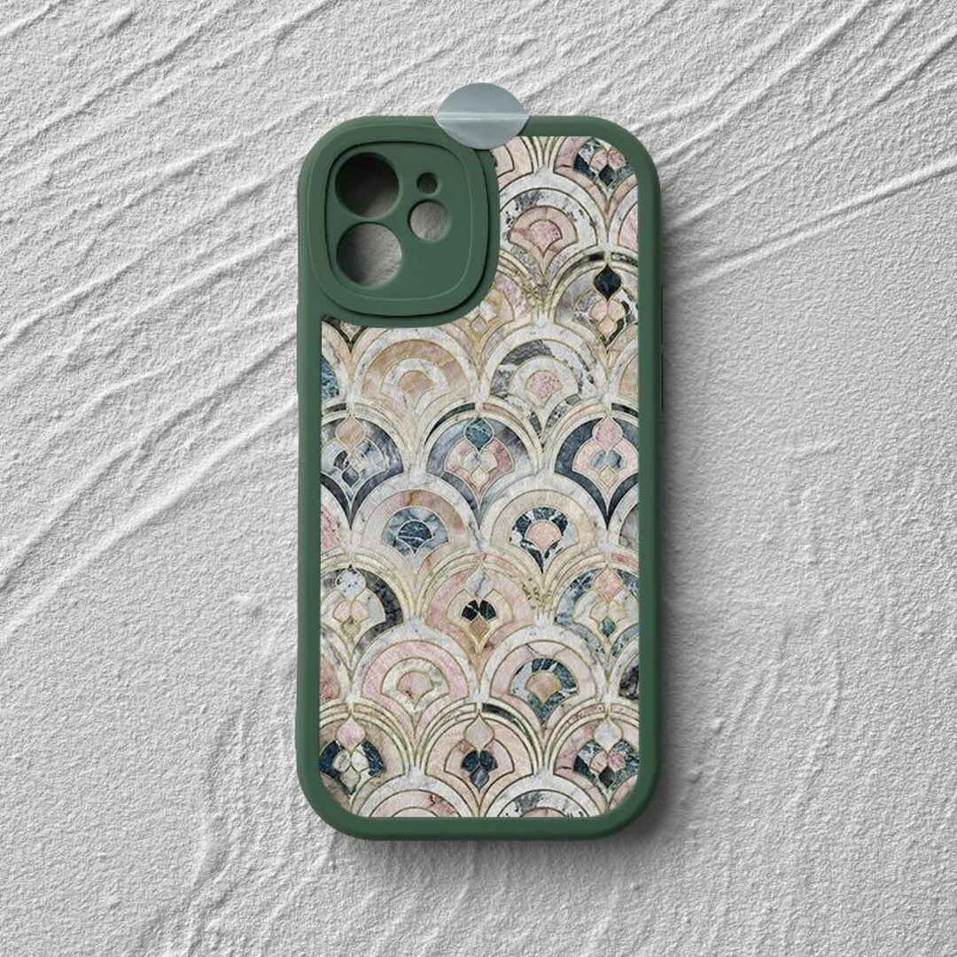 Art Deco Marble Pattern iPhone Case, Elegant Geometric Unique Design ...
