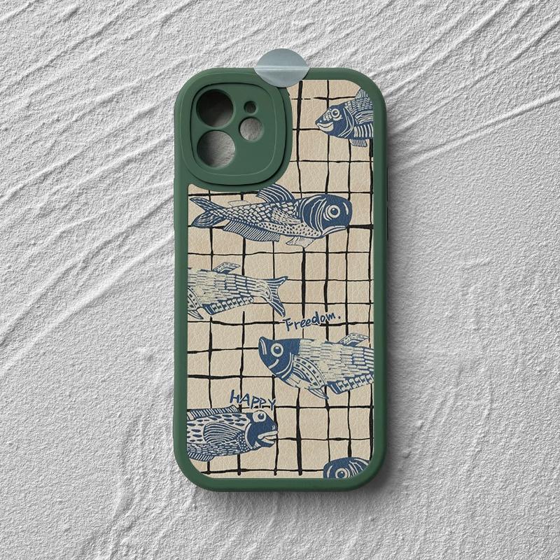 Japanese Style Freedom Fish Phone Case, Unisex Unique Fisherman ...