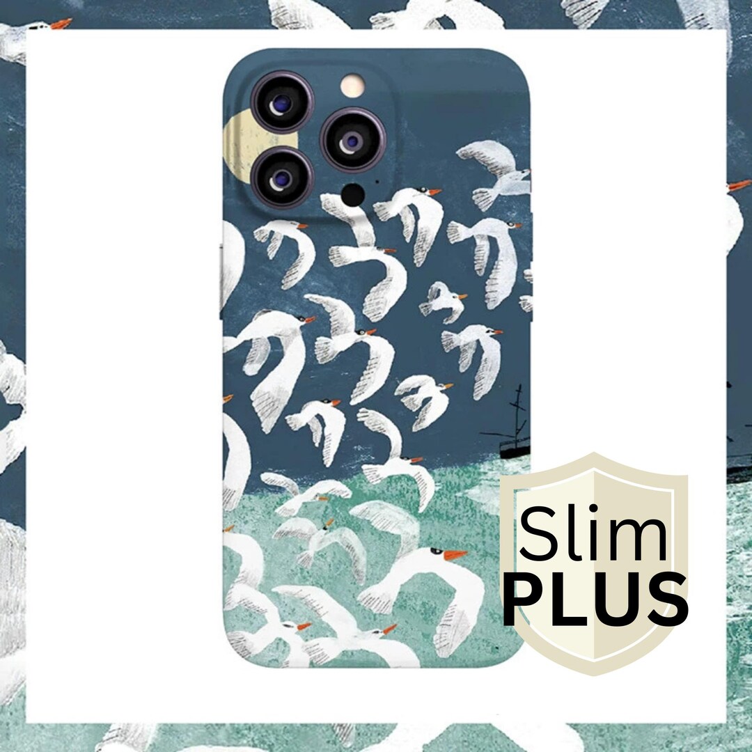 Flying Seagull iPhone Case, Coastal Seabird Flight Ocean Unisex Mens ...
