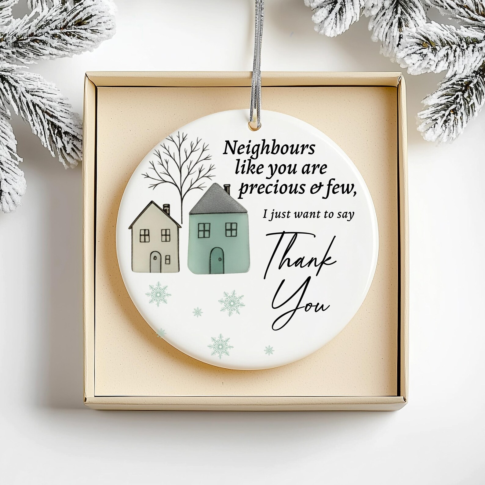 Neighbor Appreciation Ornament, Thank You Gift for Neighbor, Cozy Home ...