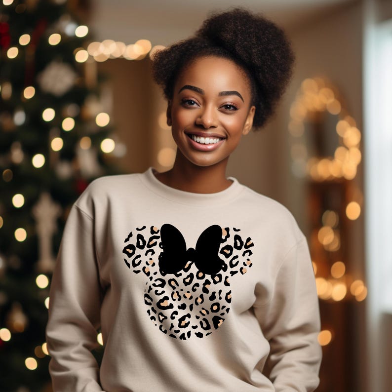 Leopard Print Minnie Mouse Shirt, Cute Disney Mom T-shirt, Leopard ...
