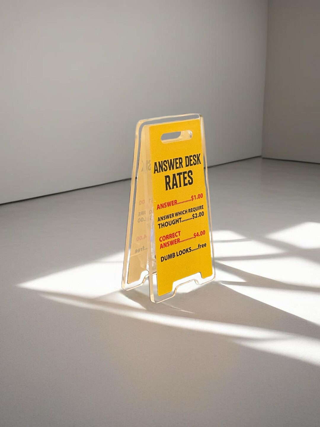 Receptionist, Mini Floor Sign, Funny Coworker Gift, Mini Desk Sign ...