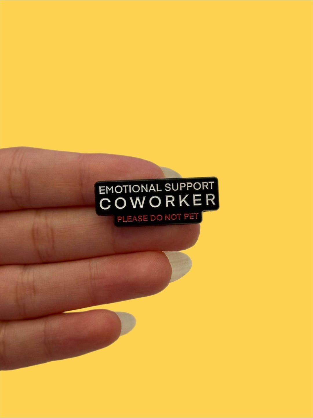 Funny Enamel Pin, Emotional Support Coworker, Humorous Gift for Friends ...