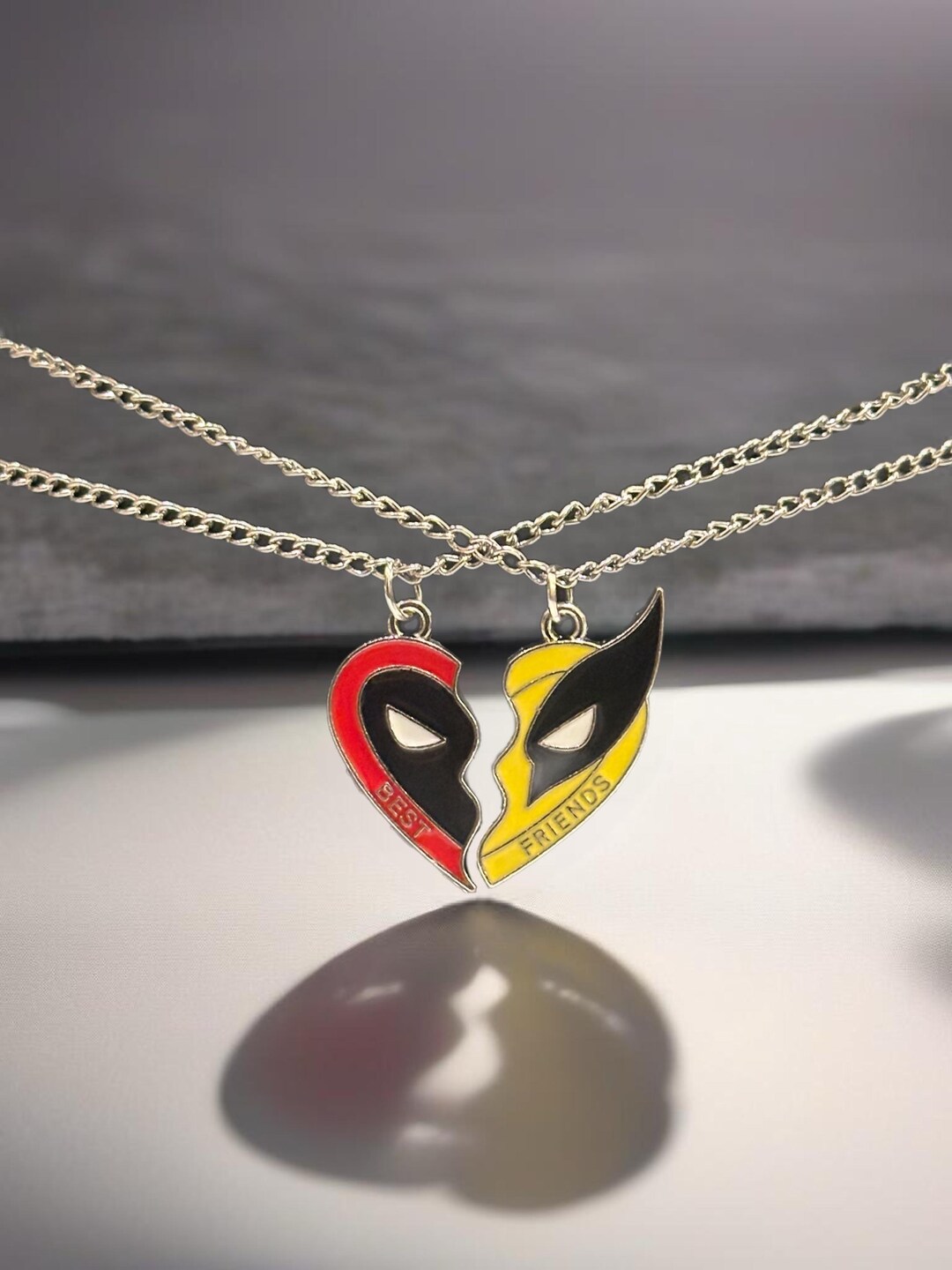 Marvel Deadpool Wolverine Besties Necklaces, Friendship Necklaces ...