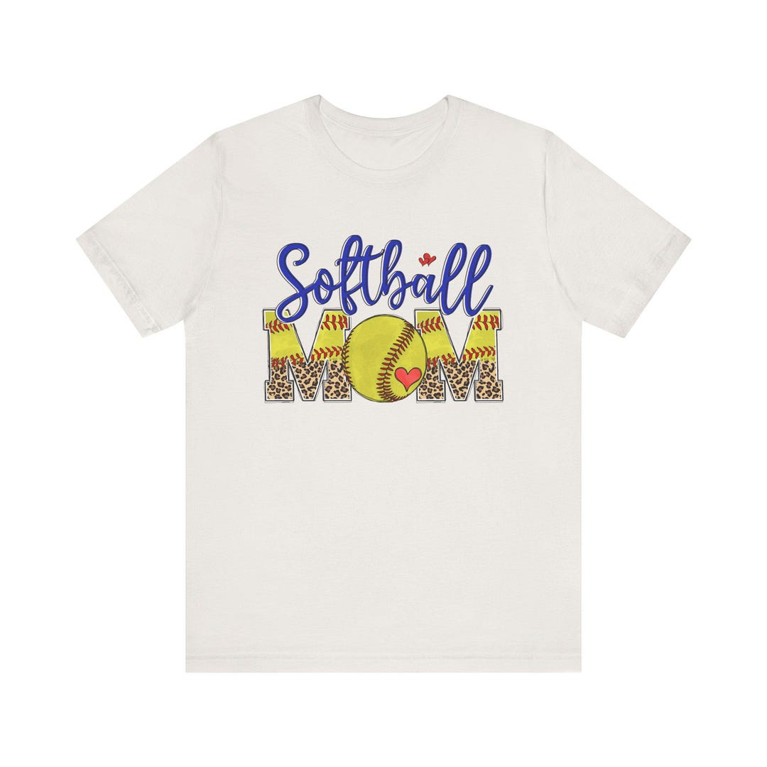 Softball Mom Cheetah/leopard Print Bella Canvas Jersey Short Sleeve Tee ...