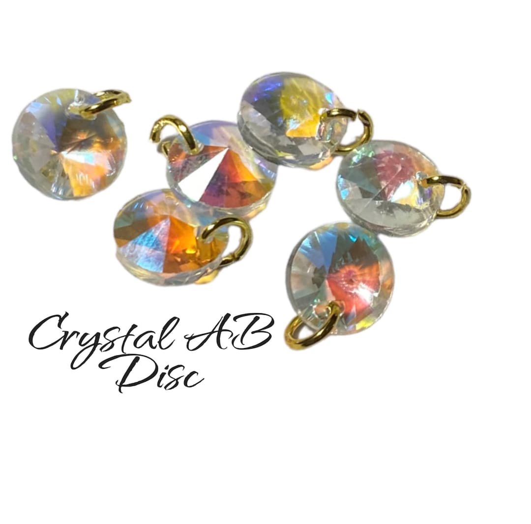 Clear AB Crystal Charms - Jewelry Making - Brass - Lucite - Swarovski ...