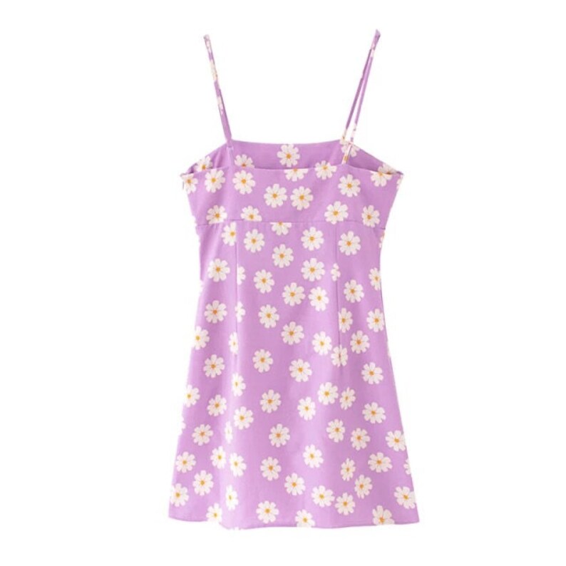 Retro 90s Vintage Lavender Spaghetti Strap Daisy Dress | Etsy