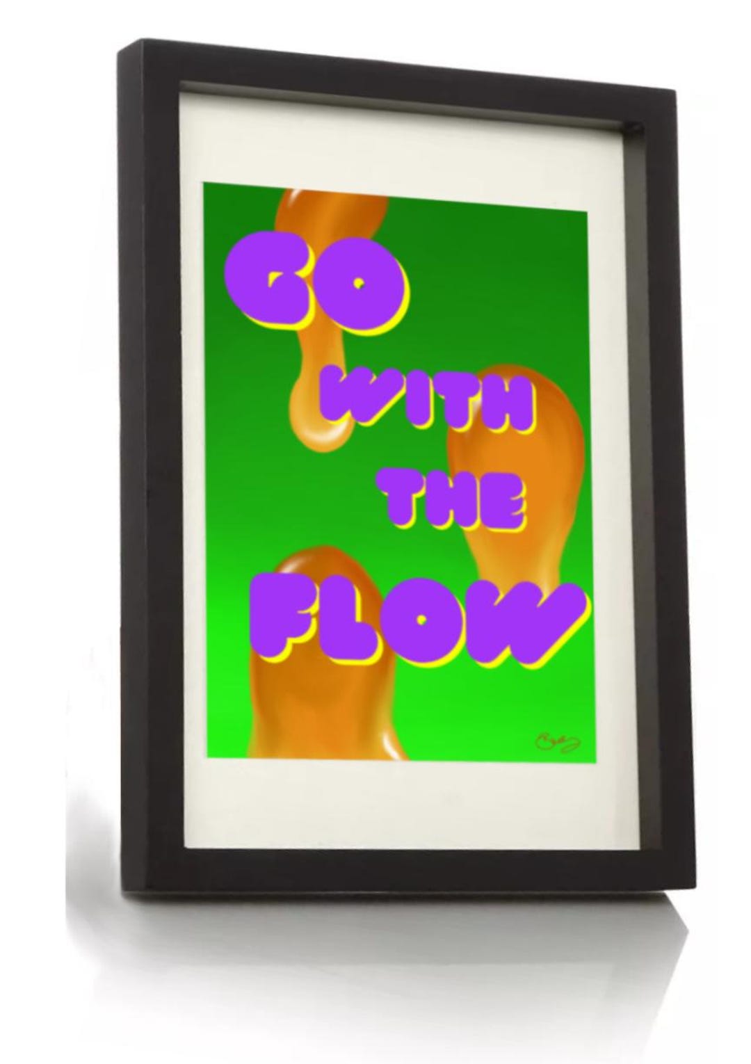 Go With the Flow Lava Lamp Poster Print | Framed Retro Home Decor ...