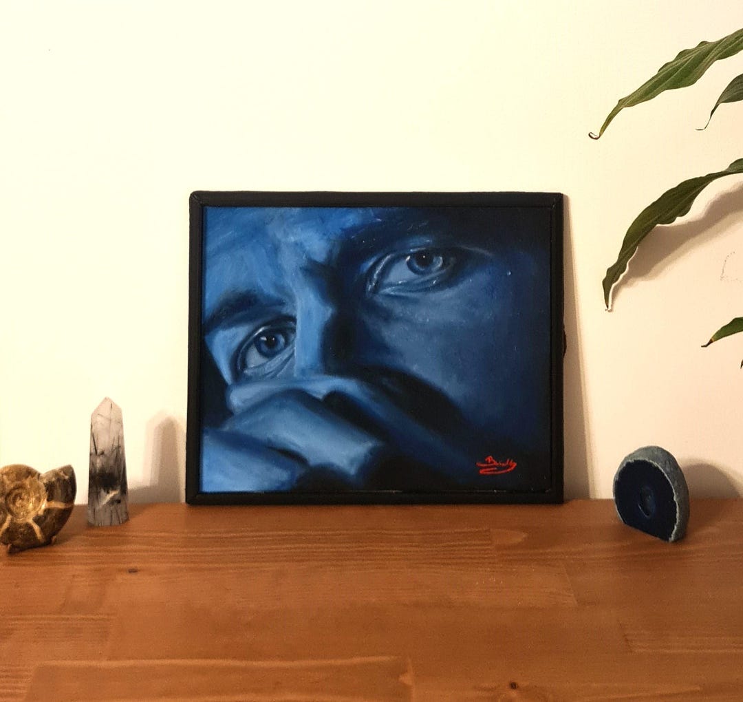 Bo Burnham Oil Painting With Frame Hand-painted Celebrity Portrait Wall ...