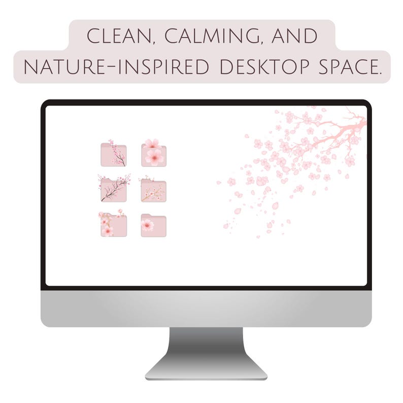 Cherry Blossom Desktop Icon Set - Etsy