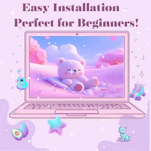 Cutecore Desktop Icons MacBook Wallpaper - Etsy