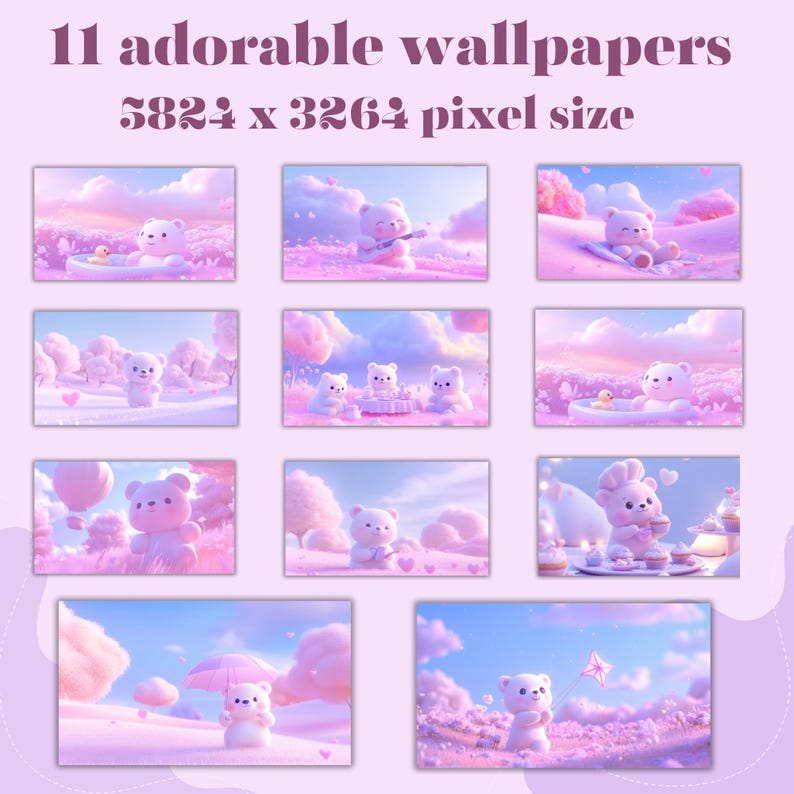 Cutecore Desktop Icons MacBook Wallpaper - Etsy