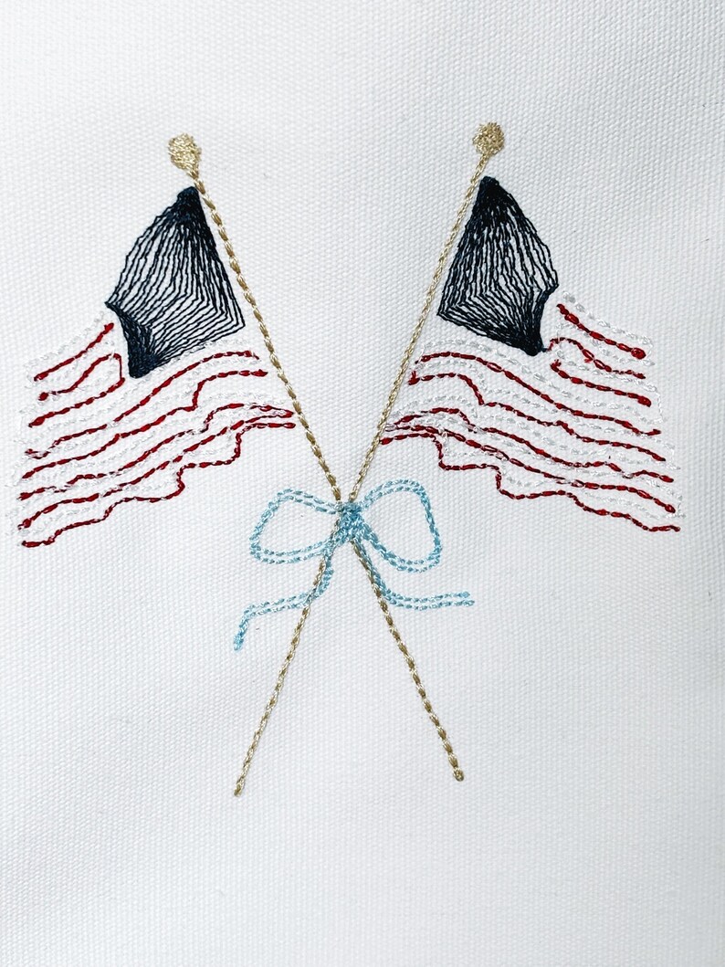 Monogrammed Patriotic Flags Wreath Sash: Embroidered Sunbrella Fabric ...