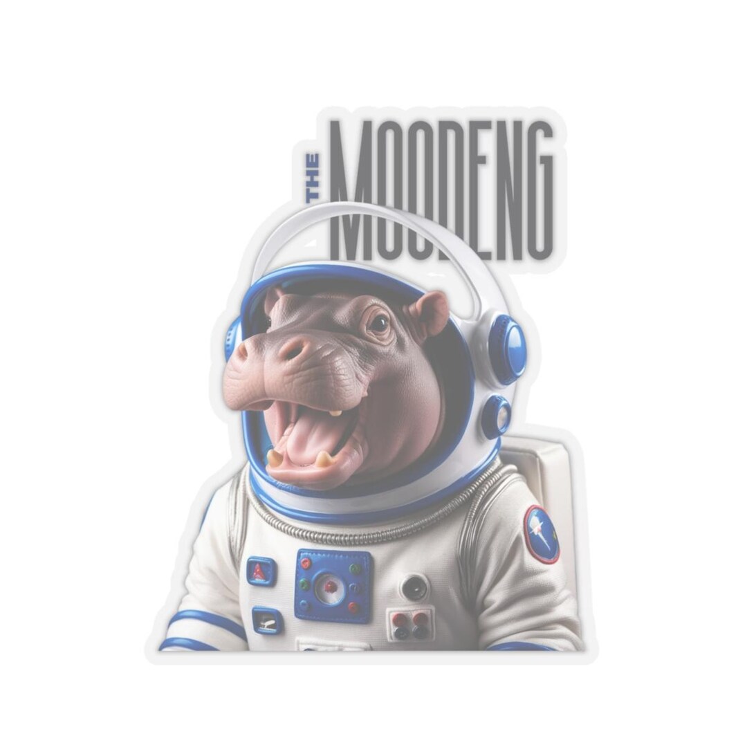 Moodeng the Hippo Kiss-cut Stickers - Etsy