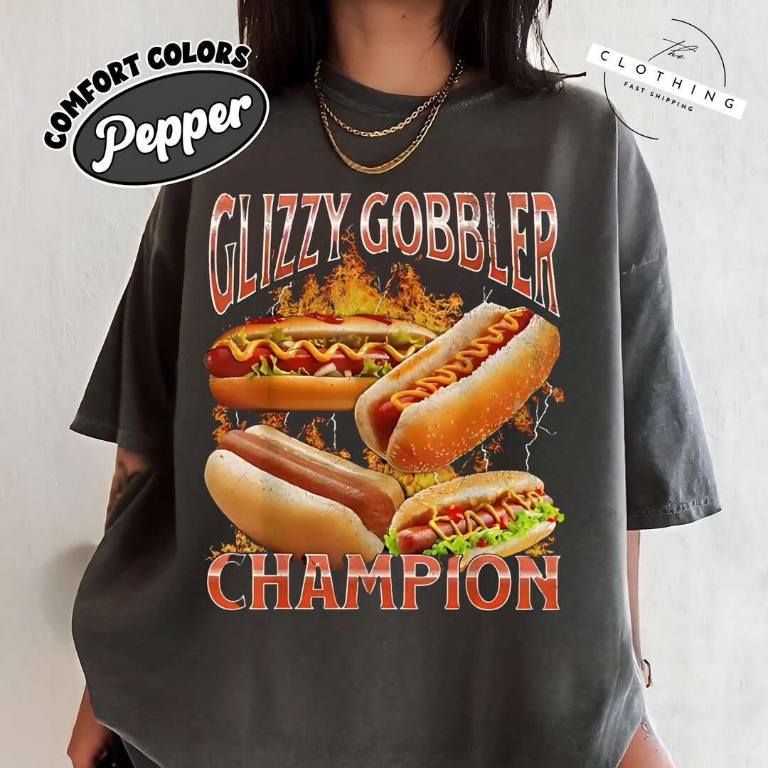 Glizzy Gobbler Fun Vienna Hot Dog Meme Bootleg Pattern T-shirt, Gift ...