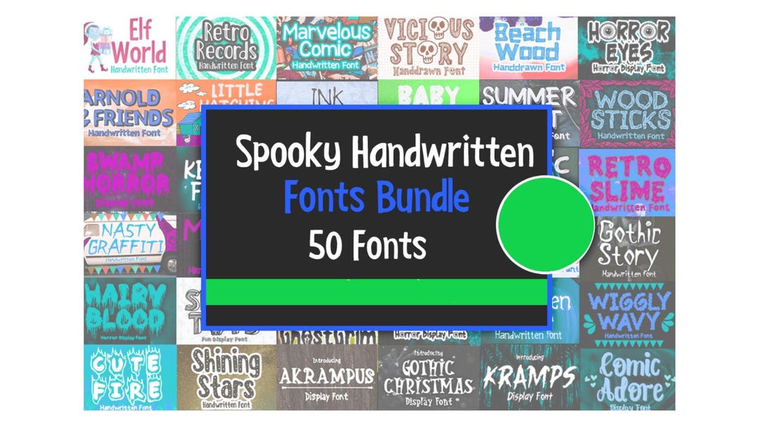 Spooky Handwritten Fonts Bundle, Handwritten Font, Wedding Font, Modern ...