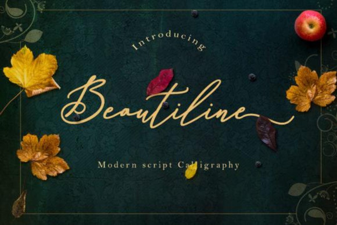Beautiline Font, Handwritten Font, Thin Font, Calligraphy Font, Classic ...