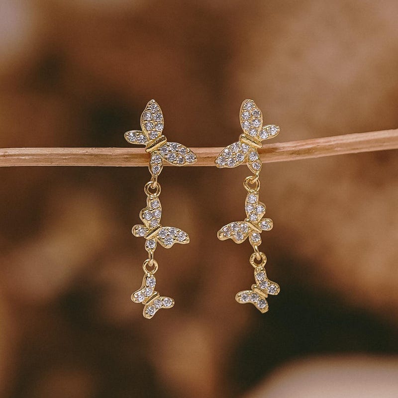 Butterfly Earrings - Etsy
