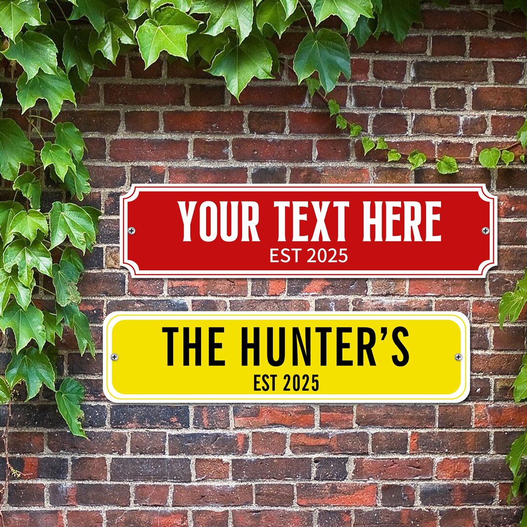 Custom Vintage Railway Street Sign, Unique Urban Wall Art, Outdoor Bar ...
