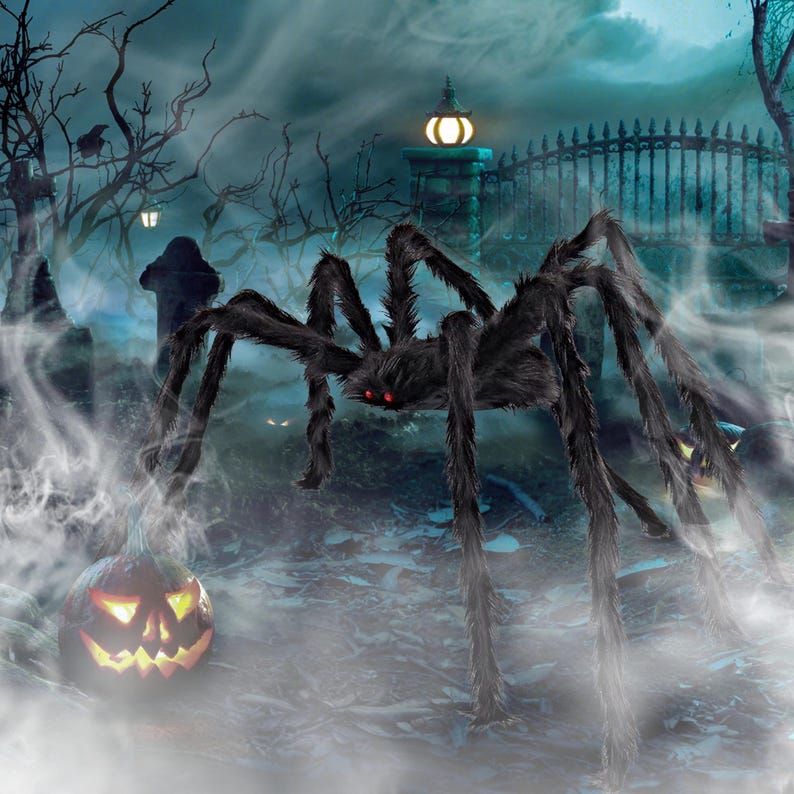 Halloween Spider Decor, Large Outdoor Yard Decor for Lawn, Garden ...