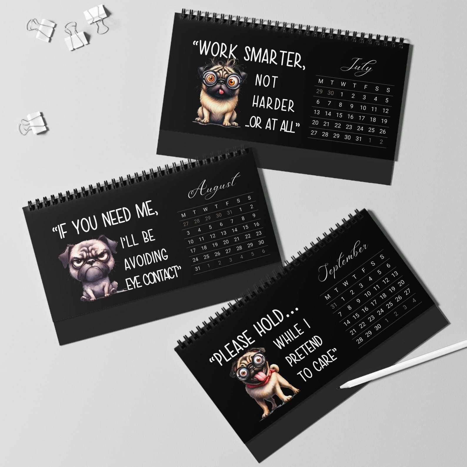 2026 Funny Office Humor Life Hacks, Desktop Calendar, Fake Productivity ...