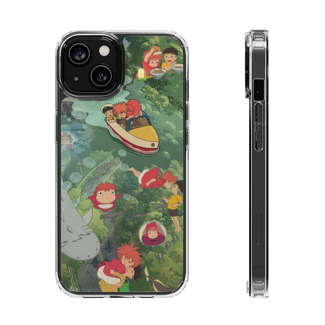 Phone Case, Studio Ghibli Ponyo Collage Design - Clear Case ...