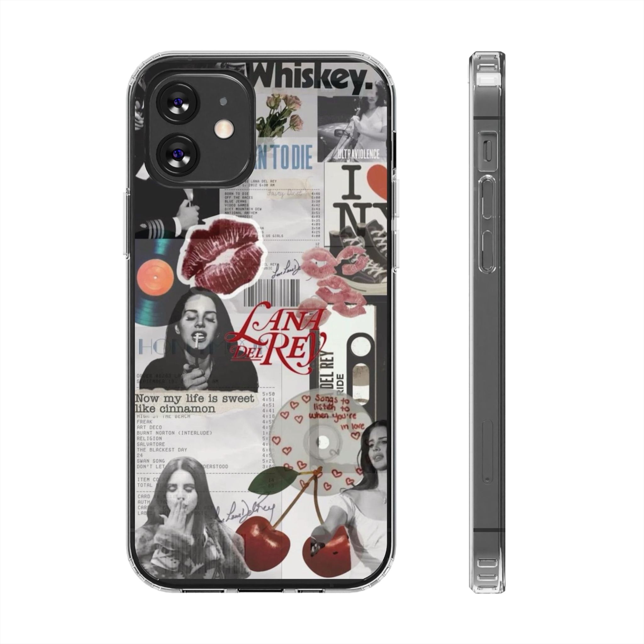 Phone Case, Lana Del Rey Collage Clear Case, Phone Cover, Protective ...