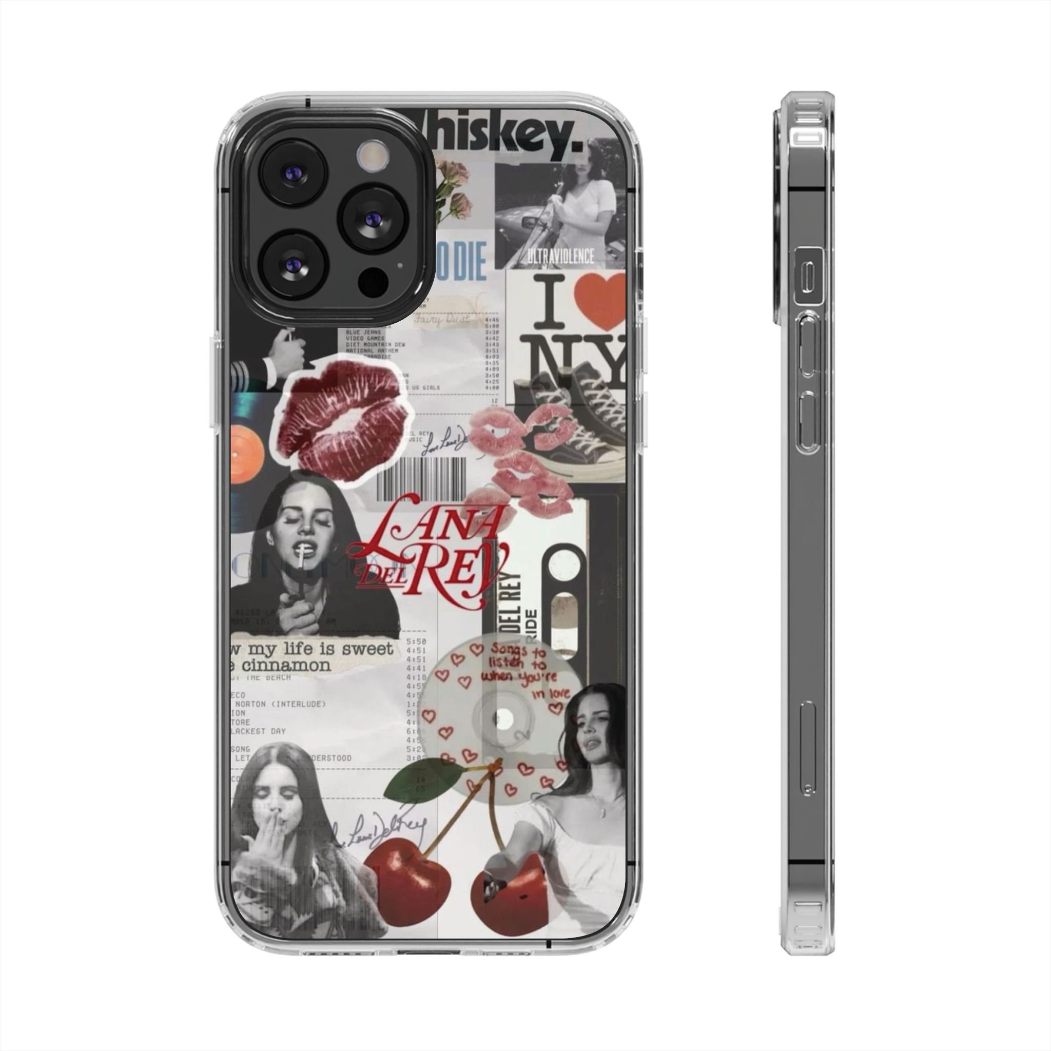 Phone Case, Lana Del Rey Collage Clear Case, Phone Cover, Protective ...