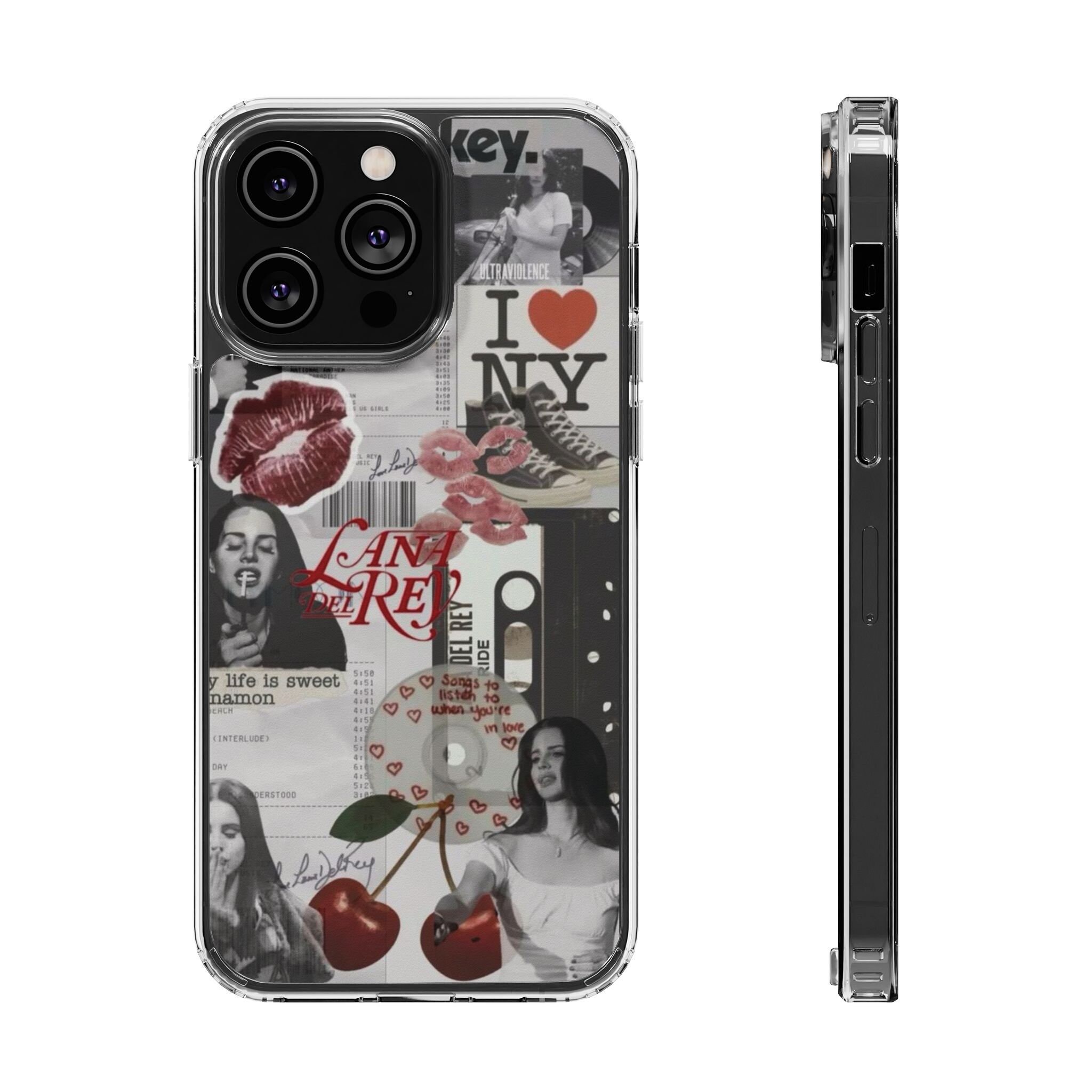 Phone Case, Lana Del Rey Collage Clear Case, Phone Cover, Protective ...