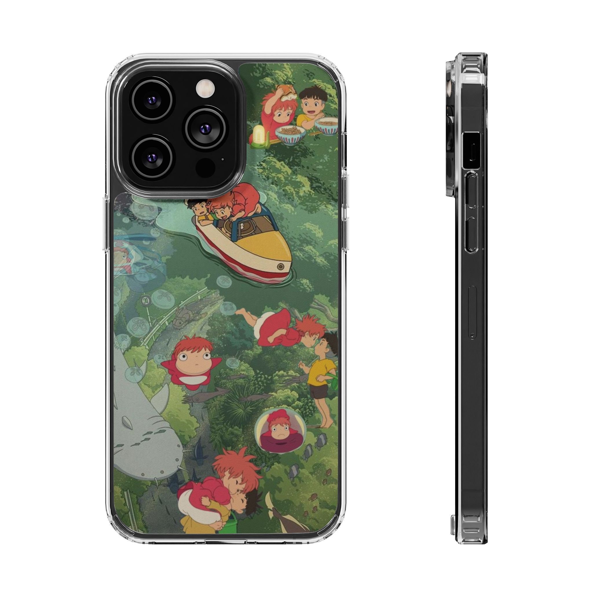 Phone Case, Studio Ghibli Ponyo Collage Design - Clear Case ...