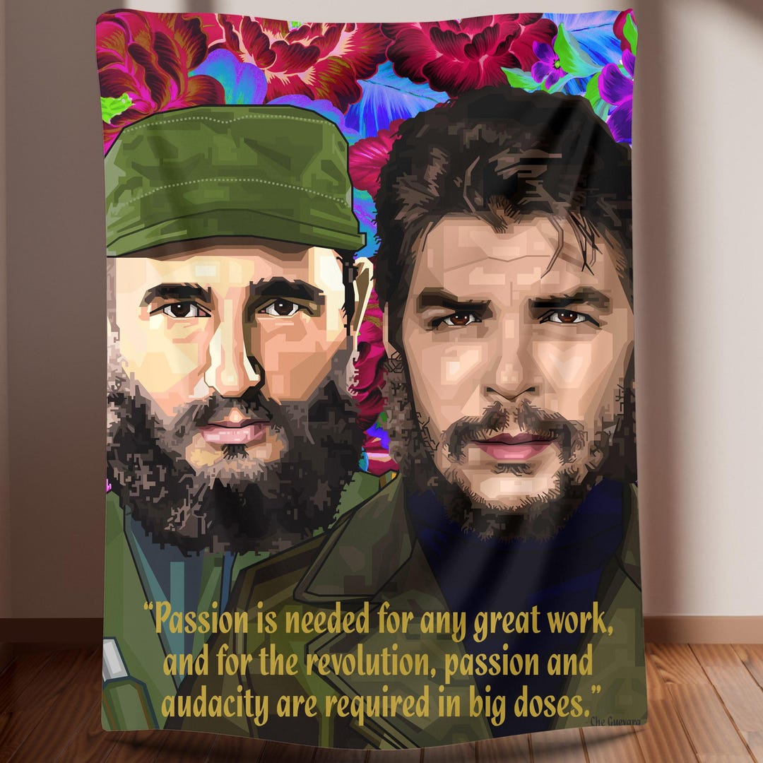 Che Guevara & Fidel Castro Velvet Tapestry: Revolutionary Home Decor - Etsy
