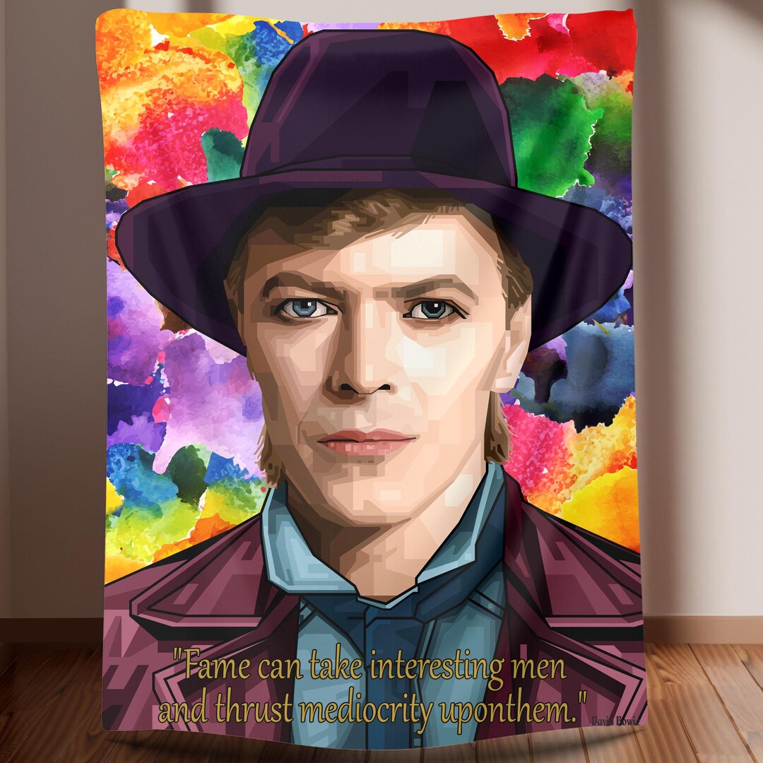 David Bowie Inspired Velvet Wall Art: Iconic Quote, Silky Home Decor - Etsy