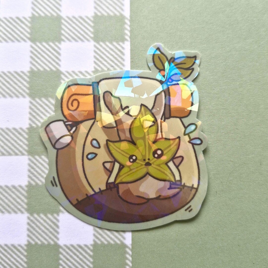 Backpack Korok Shattered Sticker | Zelda Inspired Sticker (water ...