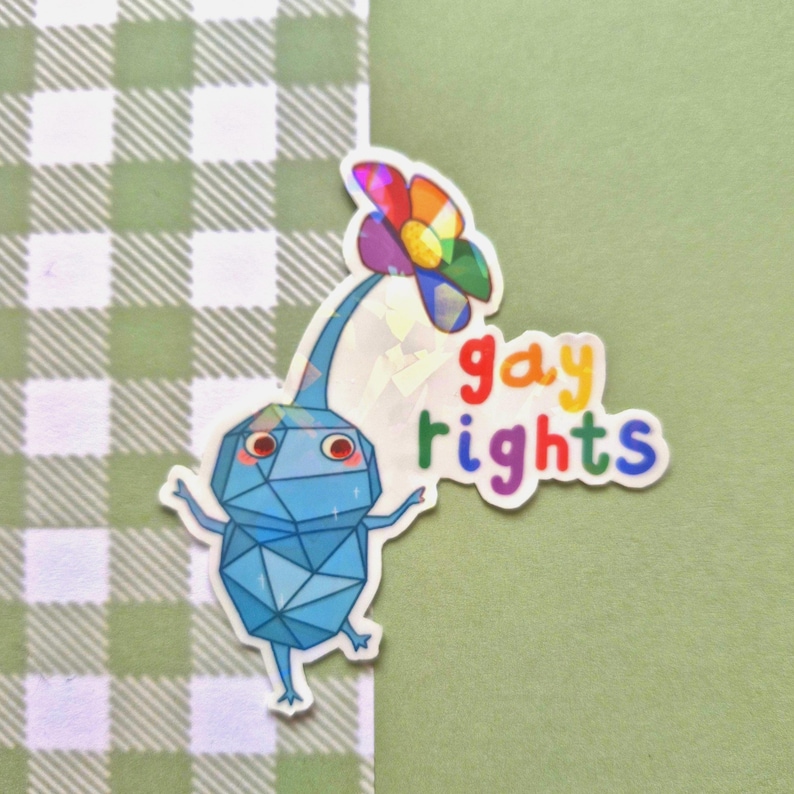 Pikmin Pride Glitter Stickers | 10 Options - Etsy