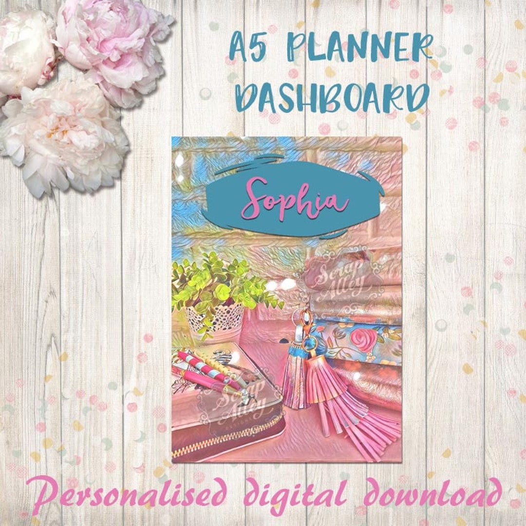 Printable Planner Dashboard A5 - Personalised - DIGITAL DOWNLOAD ...