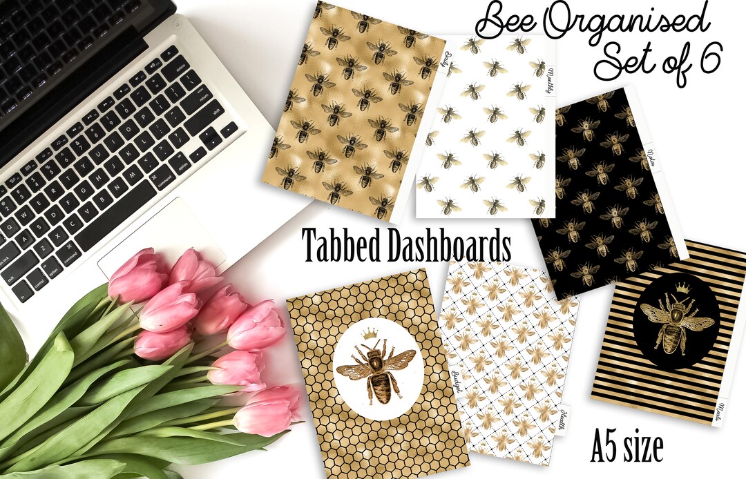 Bee Organised Planner Set Digital Download A5 Planner Dashboards Set of ...