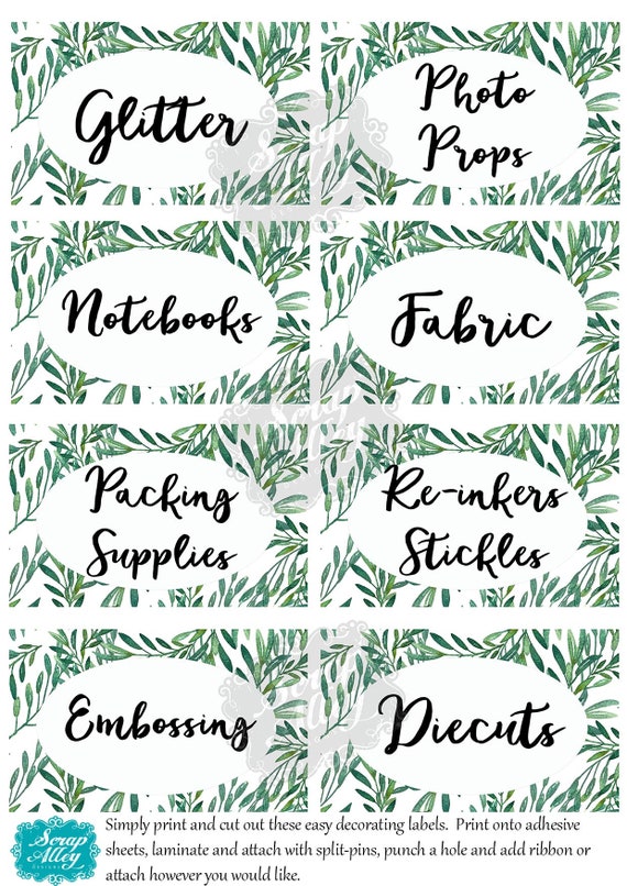 LABELS Digital Download Craft Room Kitchen Personalised | Etsy