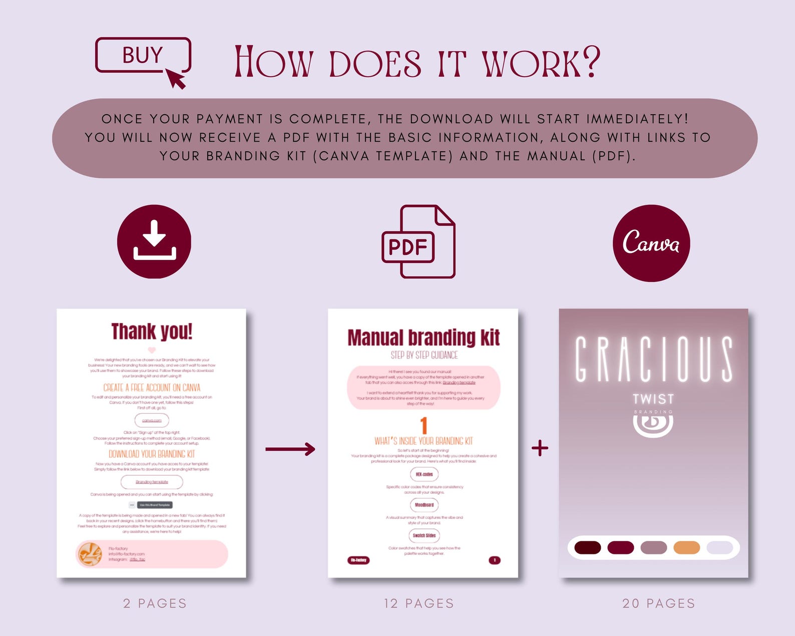 Branding Kit: Gracious Twist L Fully Editable Canva Template L Warm and ...