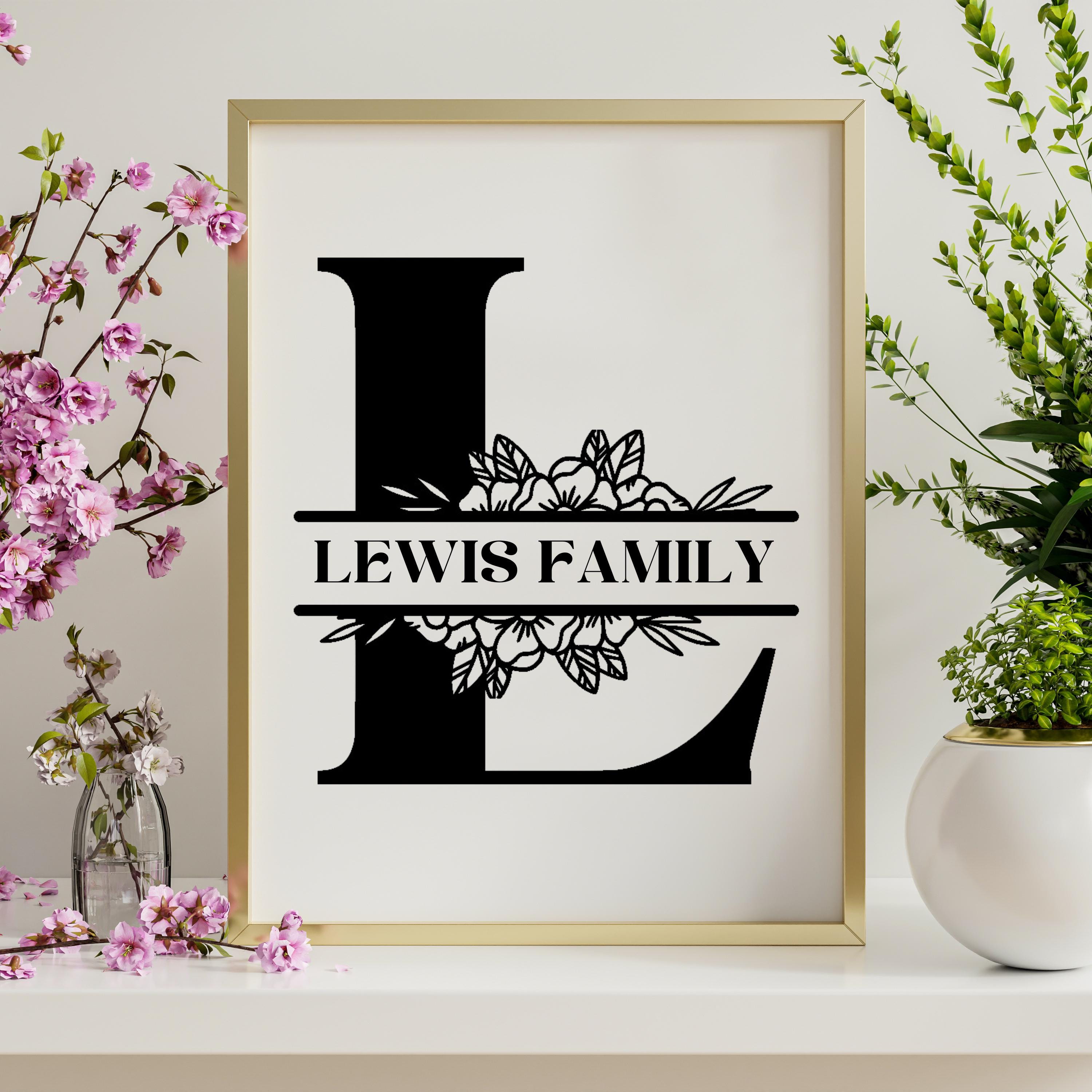 Floral Monogram Split Monogram Alphabet Bundle Svg Ai Dxf Pdf Png ...