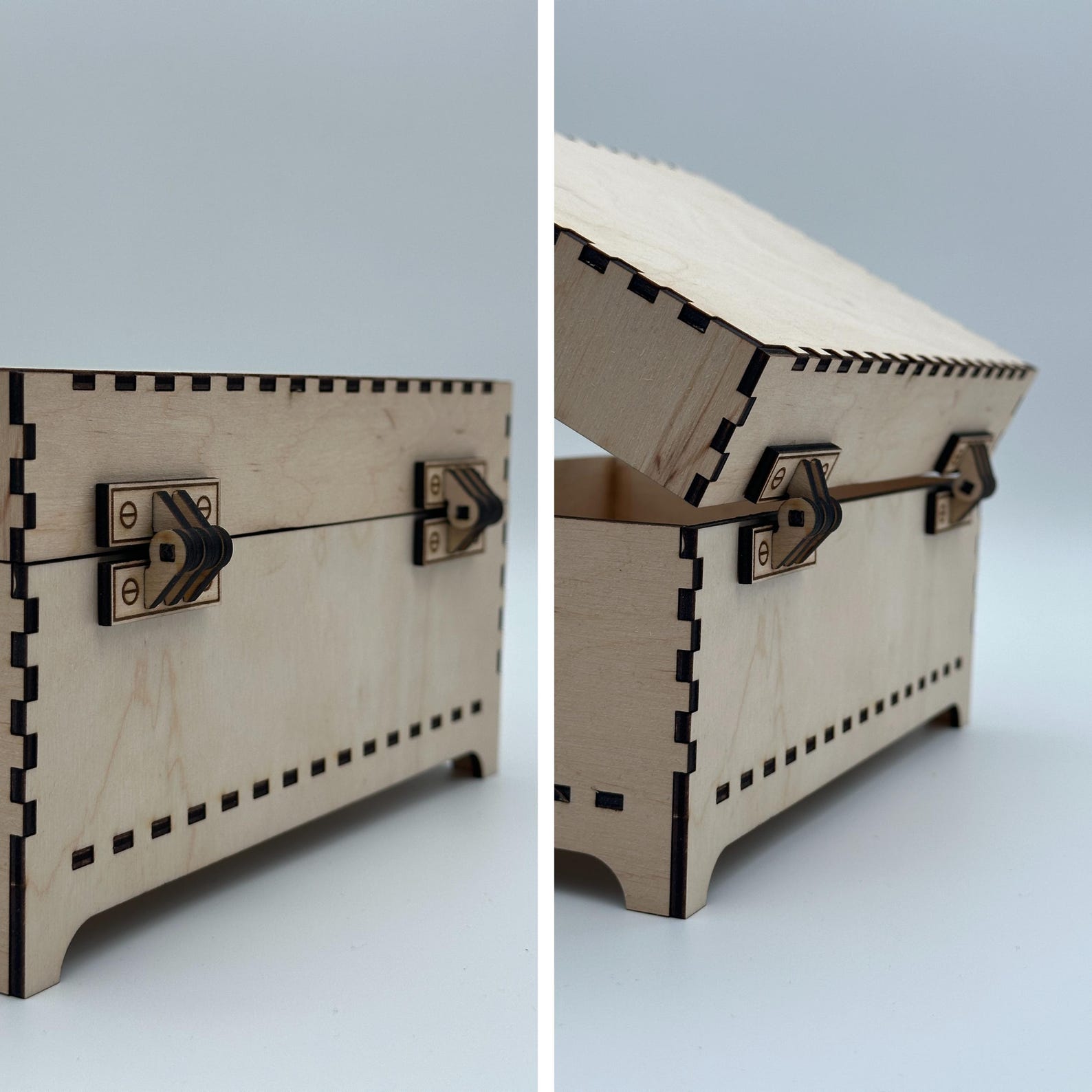 Chest With Hinge and Lock | Laser Cut File - SVG | Gift Idea ...