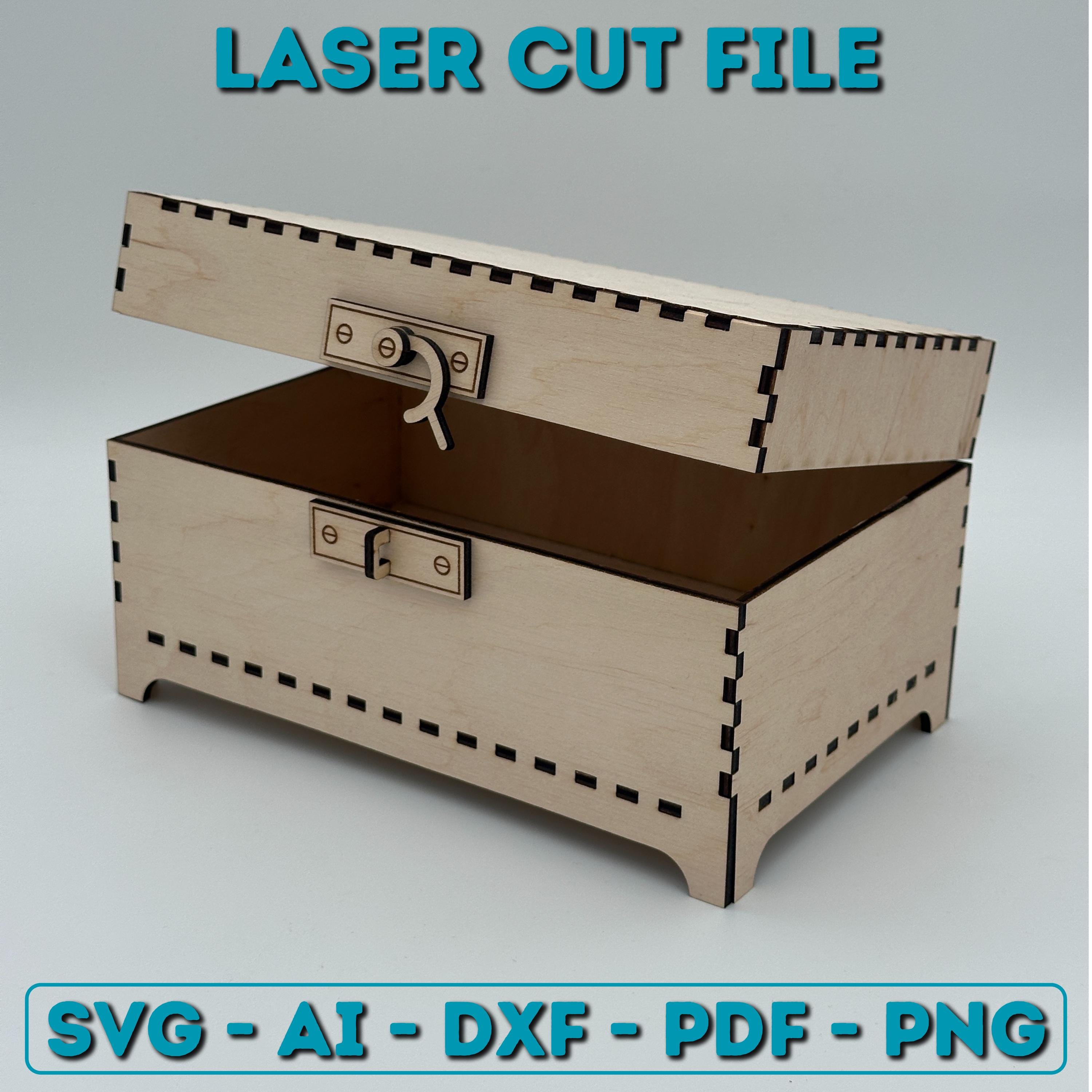 Chest With Hinge and Lock | Laser Cut File - SVG | Gift Idea ...