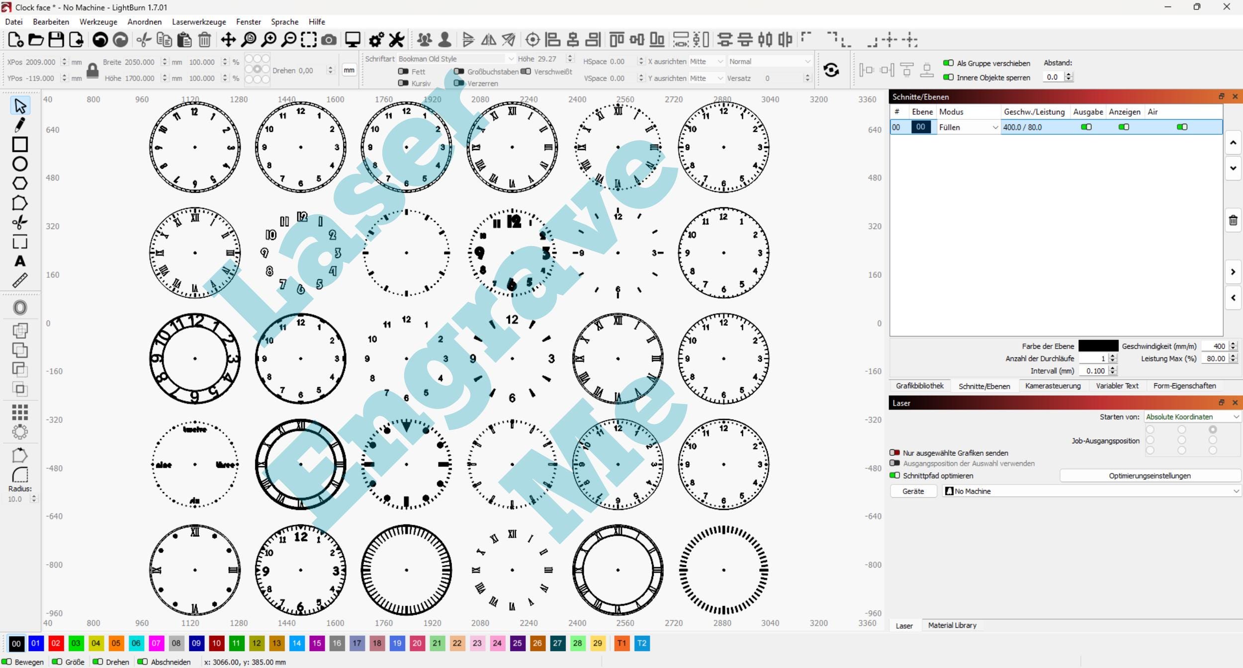 Clock Face 30x Bundle Laser Cut File SVG Gift Idea Decoration ...