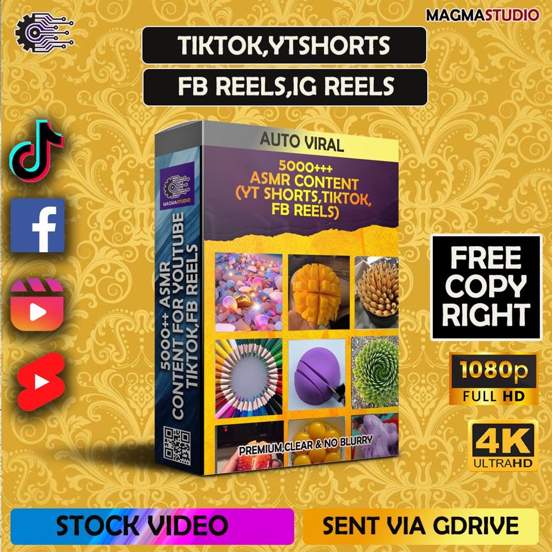5000++(4K) ASMR Packages Copyright Free SATISFYING Videos - Content for ...