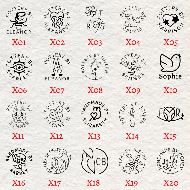 Custom Signature Stamp for Your Pottery, Personalized Ceramic Stamp ...