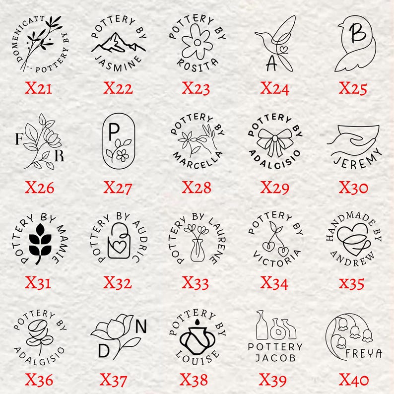 Custom Signature Stamp for Your Pottery, Personalized Ceramic Stamp ...