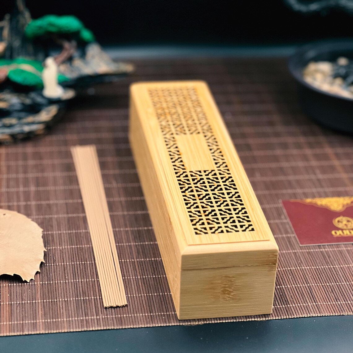 Bamboo Wood Incense Holder | Incense Burner Box | High-end Incense ...