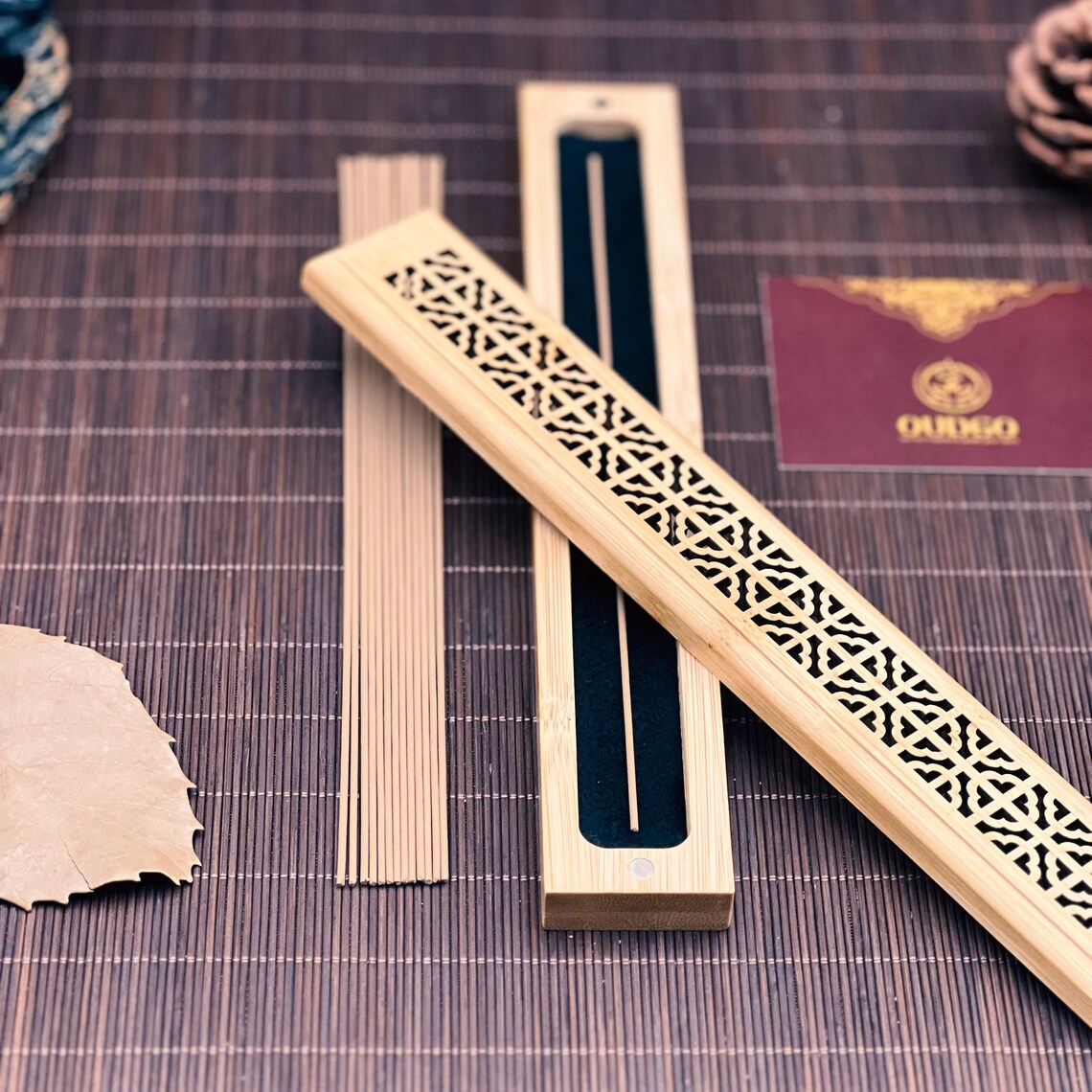 Bamboo Wood Incense Holder | Incense Burner Box | High-end Incense ...