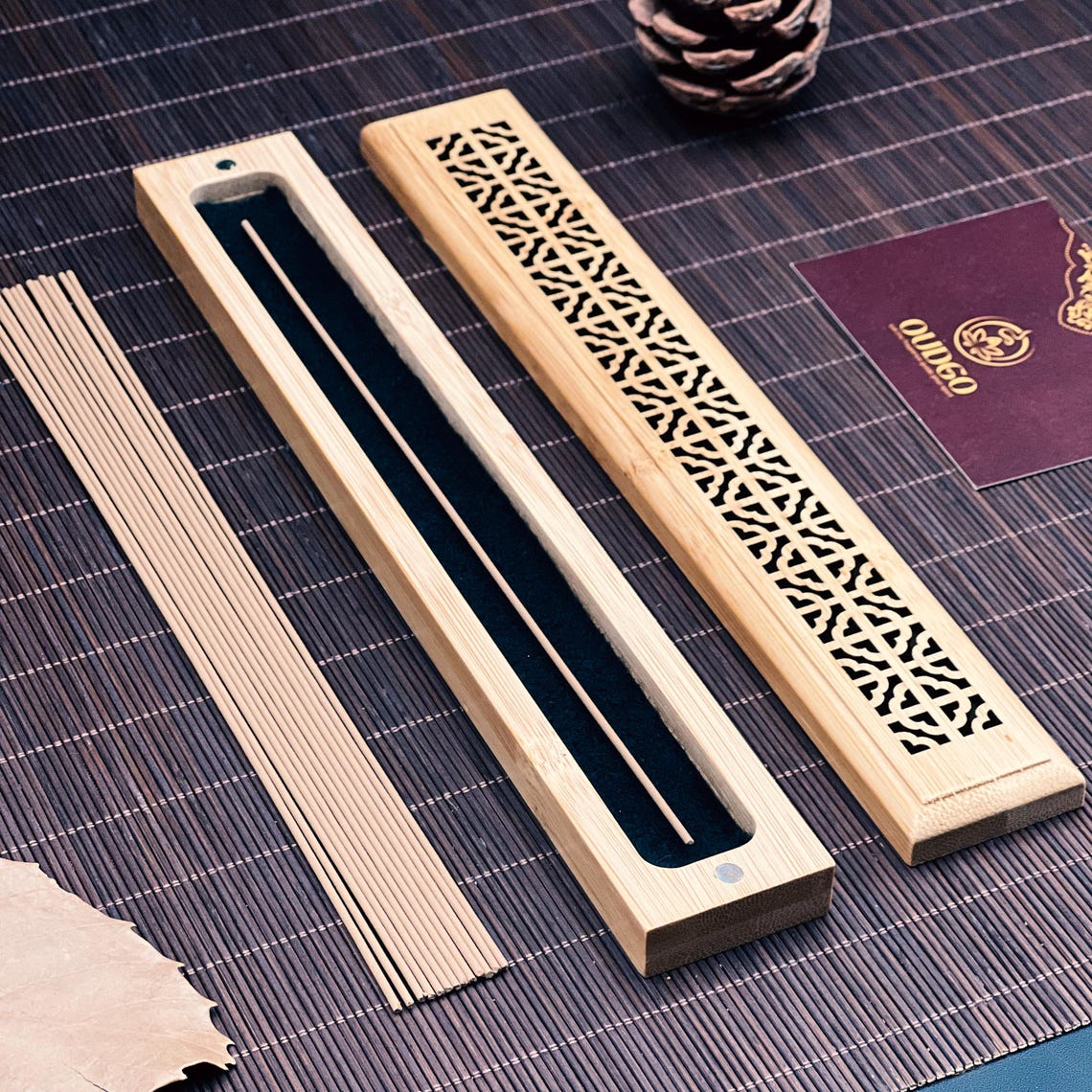 Bamboo Wood Incense Holder | Incense Burner Box | High-end Incense ...